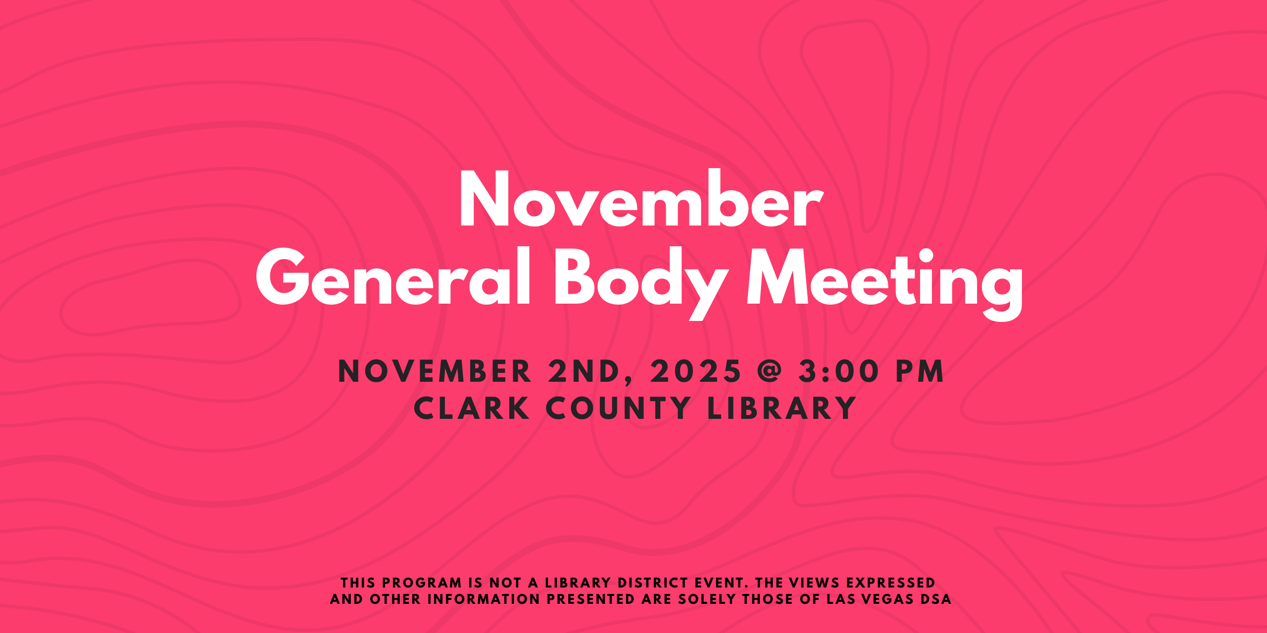 November General Body Meeting - Las Vegas DSA